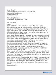 Wordpress Developer Cover Letter Sample, Example and Format - Webson Job