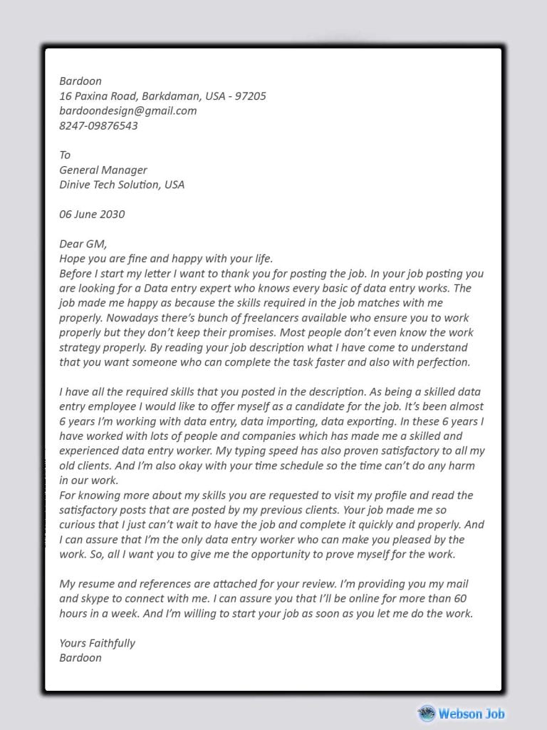 Data Entry Cover Letter Sample For Upwork 2023 Webson Job Data Entry Cover Letter Sample For Upwork 2023 Webson Job
